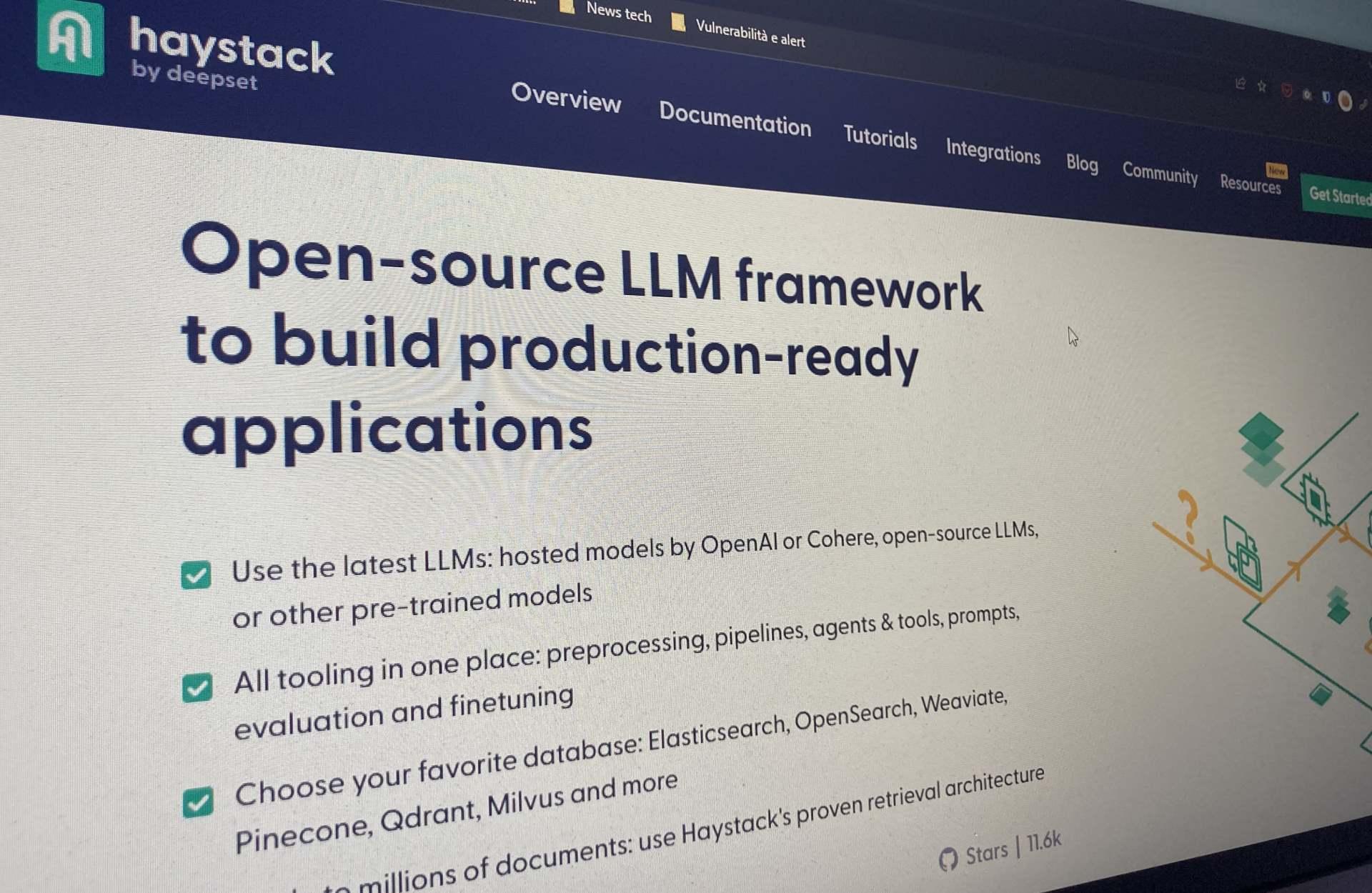 Haystack, il framework open source crea chatbot AI con i tuoi dati